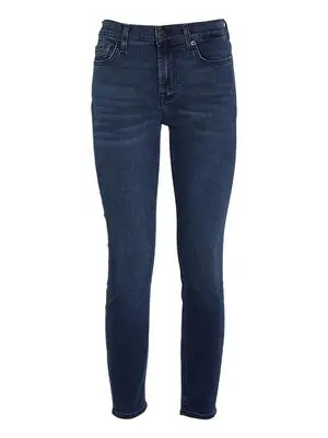 7 For All Mankind Bair Ankle Skinny Mid-rise Jeans - Blue