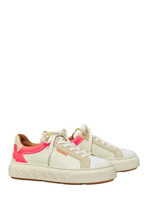 Tory Burch Ladybug Sneaker New Cream/flourescent Pink/light G