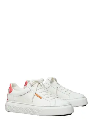 Tory Burch Ladybug Sneaker White/coral Crush