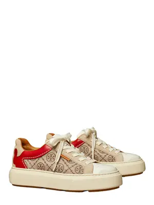 Tory Burch Tory Burch T Monogram Ladybug Sneakers Hazel T Monogram/tory Red/calcare