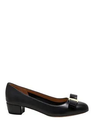 FERRAGAMO Vara 30mm Leather Pumps - Nero
