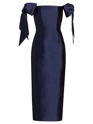 Alexia Maria Isabella Bow Midi-dress - Navy