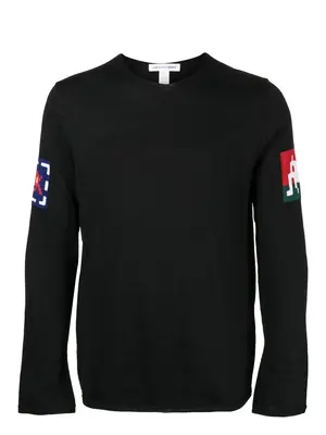 Comme Des Garçons Intarsia-knit Sweater - Black