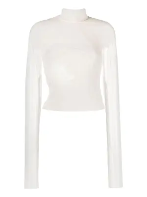 ECKHAUS LATTA Eckhaus Latta High-Neck Mesh Top