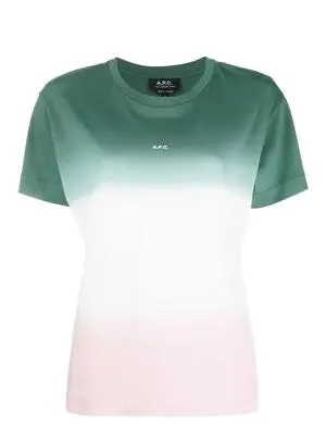 A.P.C. Gradient-Effect Logo-Print T-Shirt