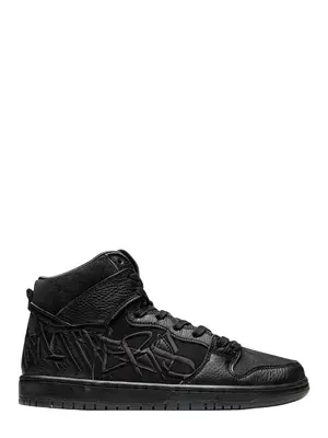 Nike X Faust Sb Dunk High Pro Qs Sneakers - Black