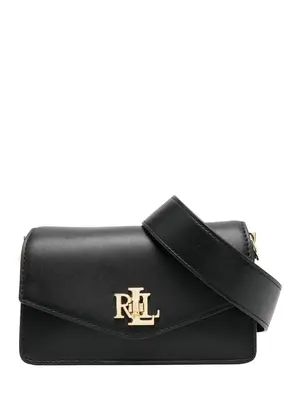 Ralph Lauren Logo-detail Leather Tote - Black