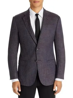 Emporio Armani Neat Classic Fit Blazer - Purple