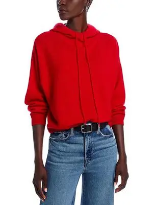 Aqua Cashmere Drop Shoulder Hoodie Big Apple Red