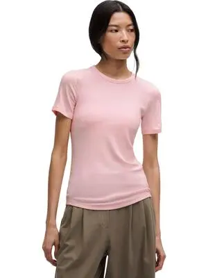 Lululemon Hold Tight Short-sleeve Shirt - Pink Pearl