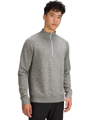 Lululemon Engineered Warmth Half Zip Vapor/gull Grey/black