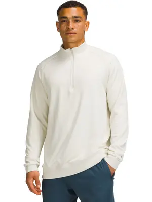 Lululemon Engineered Warmth Half Zip White Opal/white Opal
