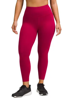 Lululemon Wunder Train Contour Fit High-rise Tight 25" Ruby Red
