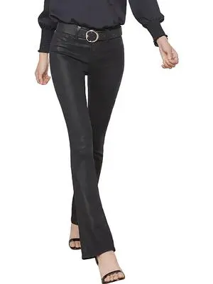 L'Agence Selma High-rise Bootcut Jeans - Noir Coated