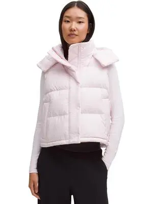 Lululemon Wunder Puff Cropped Vest - Blissful Pink