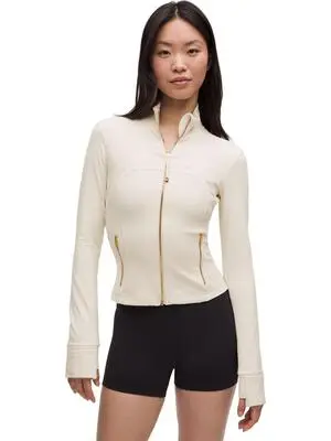Lululemon Define Cropped Jacket Light Ivory/gold