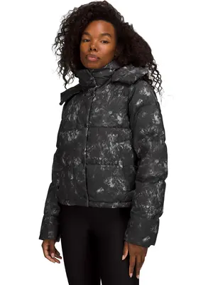 Lululemon Wunder Puff Cropped Down-Filled Jacket Aquila Black Multi