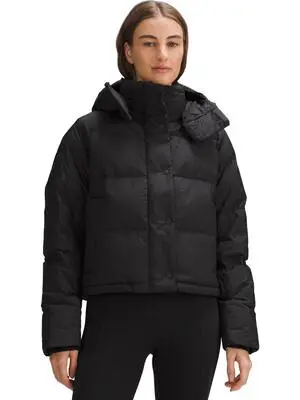 Lululemon Wunder Puff Cropped Down-filled Jacket - Black