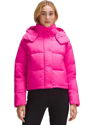 Lululemon Wunder Puff Cropped Down-Filled Jacket Sonic Pink