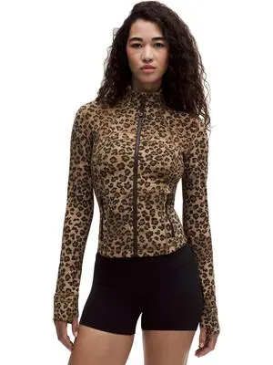 Lululemon Define Cropped Jacket True Leopard Multi