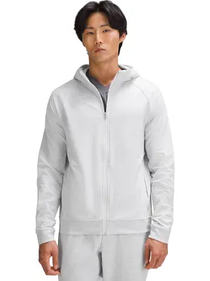 Lululemon City Sweat Full-zip Hoodie - Heathered Ultra Light Grey/sea Salt