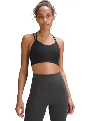 Lululemon Like A Cloud Ribbed Longline Bra - Black
