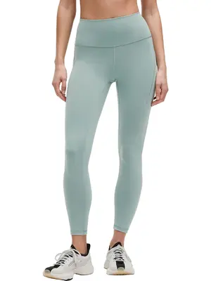 Lululemon Wunder Train High-rise Tight With Pockets 25" Crater Blue