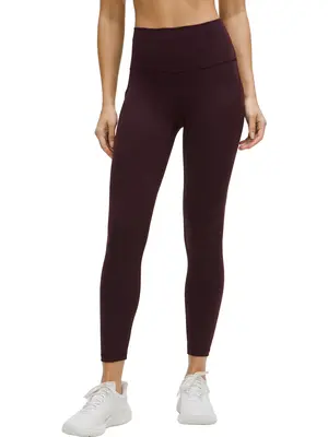 Lululemon Wunder Train High-rise Tight With Pockets 25" Goodnight Plum