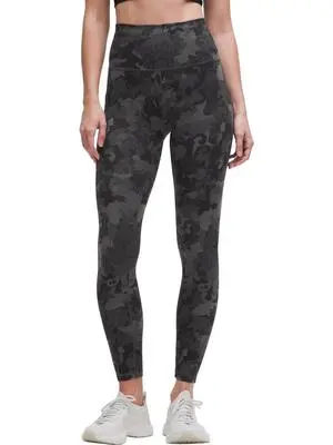 Lululemon Wunder Train High-rise Tight With Pockets 25" Hidden Heritage Lace Black