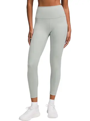 Lululemon Wunder Train High-rise Tight With Pockets 25" Jade Grey