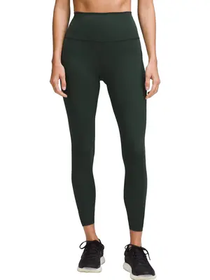 Lululemon Wunder Train High-rise Tight With Pockets 25" Legacy Green