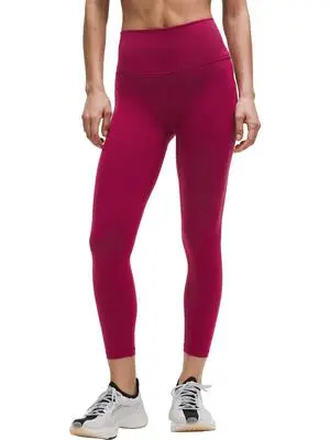 Lululemon Wunder Train High-rise Tight With Pockets 25" Magenta Smoke