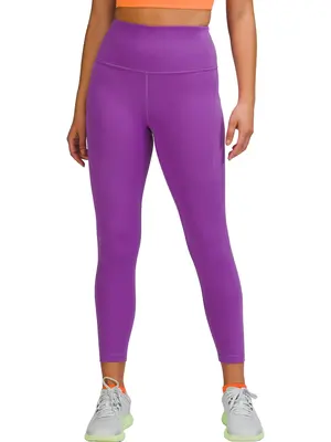 Lululemon Wunder Train High-rise Tight With Pockets 25" Moonlit Magenta