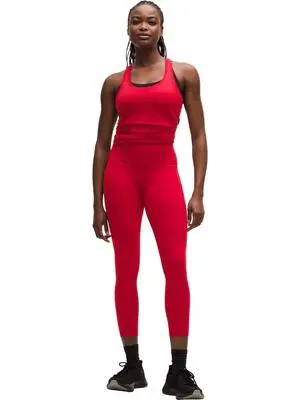 Lululemon Wunder Train High-rise Tight With Pockets 25" Oxford Red