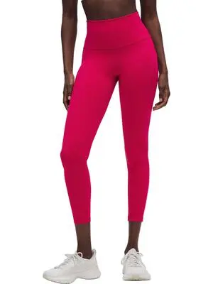 Lululemon Wunder Train High-rise Tight With Pockets 25" Pink Dragonfruit