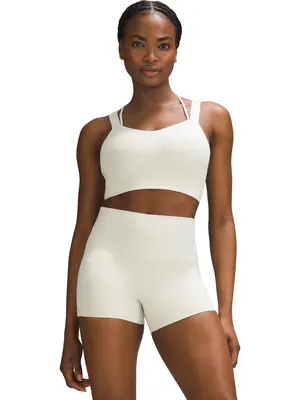 Lululemon Like A Cloud Ribbed Longline Bra Bone