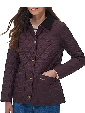 Barbour Annandale Quilted Jacket Black Cherry
