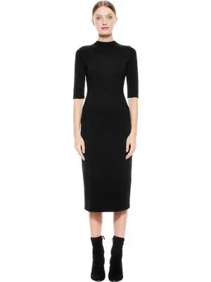 Alice + Olivia Delora Midi Dress - Black