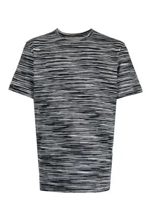 Missoni Striped Short-sleeved T-shirt - Black