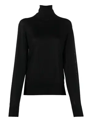 JIL SANDER Roll-neck Long-sleeve Jumper - Black