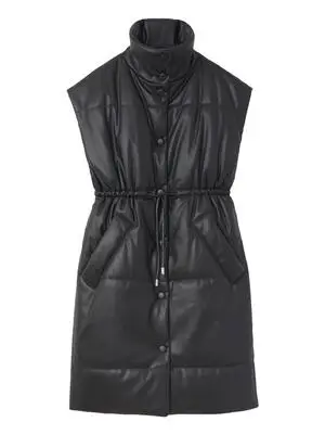 Proenza Schouler White Label Padded Faux-leather Gilet - Black