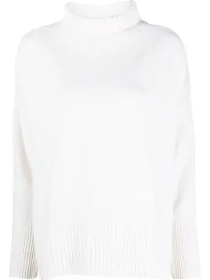 ALLUDE Roll-neck Cashmere Jumper - Neutrals