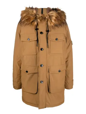 DIESEL® W-jorg-nw Hooded Parka Coat - Neutrals