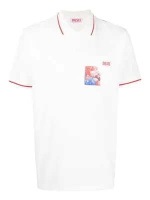 DIESEL X Tom Of Finland Foundation Cotton Polo Shirt - White