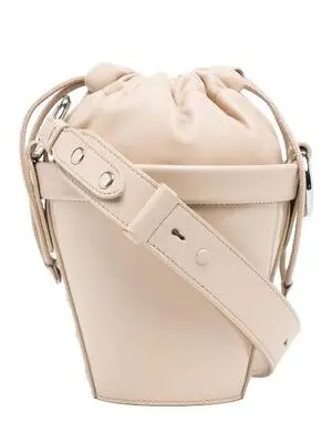MAISON MARGIELA Mini Leather Bucket Bag - Brown