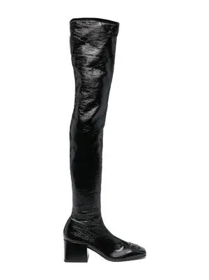 COURREGES Thigh-high Boots 70mm - Black