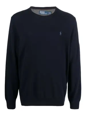 Polo Ralph Lauren Polo Pony Motif Sweater - Blue