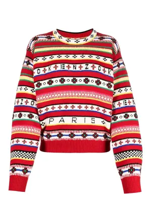 KENZO Kenzo Intarsia-Knit Logo Jumper