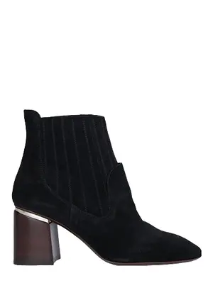 TOD'S Ankle Boots In Leather And Suede Black