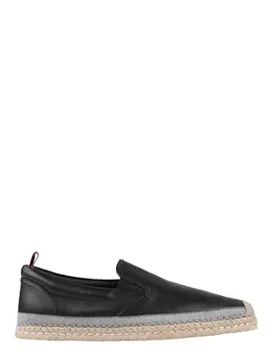 TOD'S Leather Espadrilles - Black